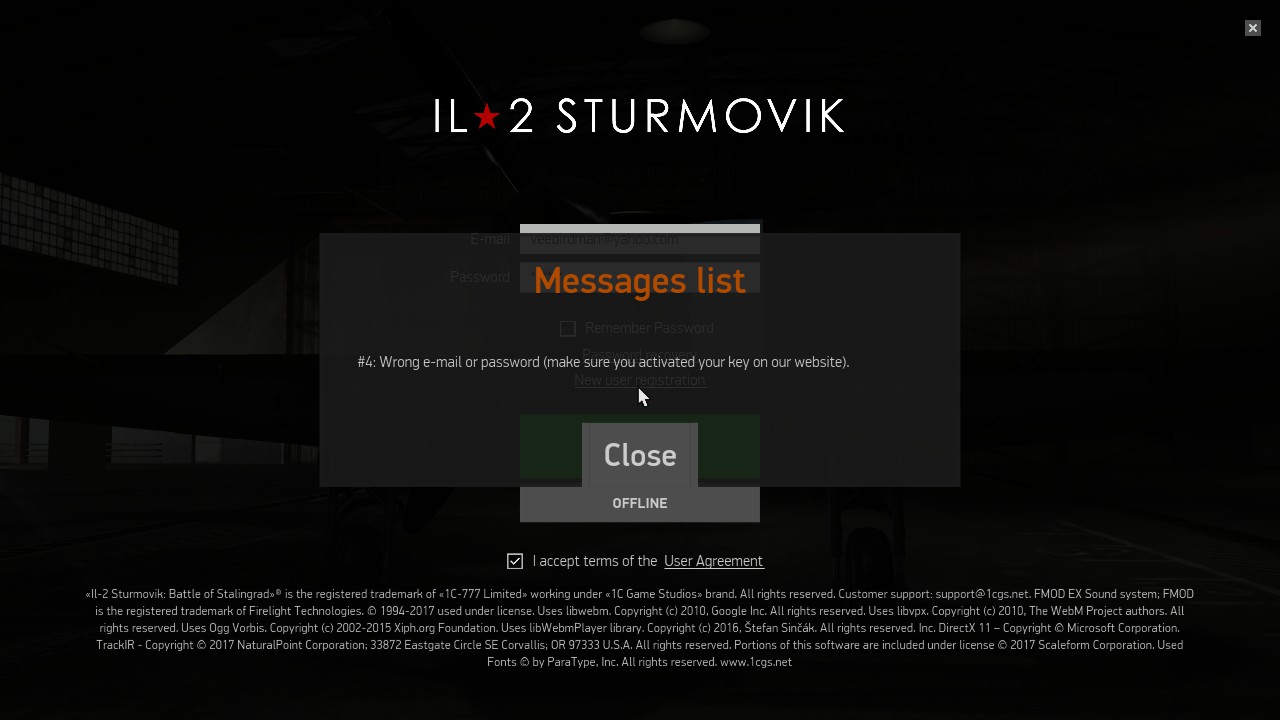 cant login - Technical Issues and Bug Reports - IL-2 Sturmovik Forum