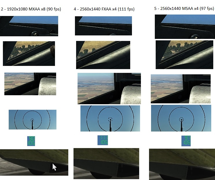 Comparing upscaling resolution and anti-alias settings (similar fps and ...