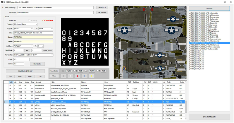 MAE - IL-2 Great Battles Mission Aircraft Editor 2022 by BrassEm - 3rd Party Apps, Utilities ...