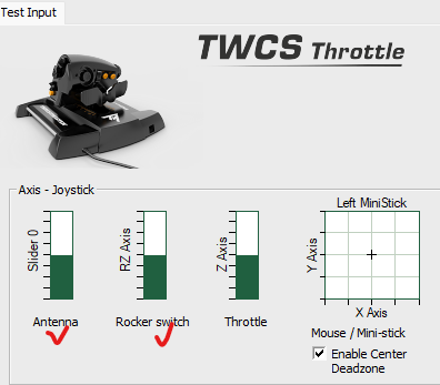 Thrustmaster TWCS Throttle - Antenna axis - Hardware, Software and Controllers - IL-2 Sturmovik ...